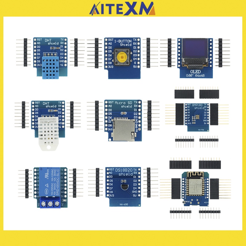 Esp8266 D1 Mini Pro Wifi Development Board Nodemcu Ws2812 Rgb Dht11
