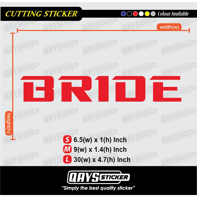 1 pc Sticker BRIDE font #customsticker #outdoorsticker #cuttingsticker ...