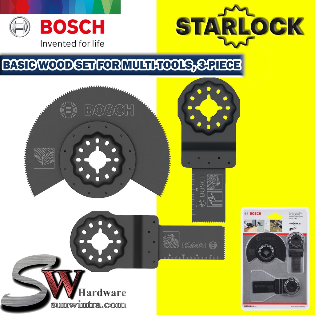 Bosch 3Pcs BASIC WOOD SET FOR MULTI-TOOLS MULTI CUTTER #2608662343 ...