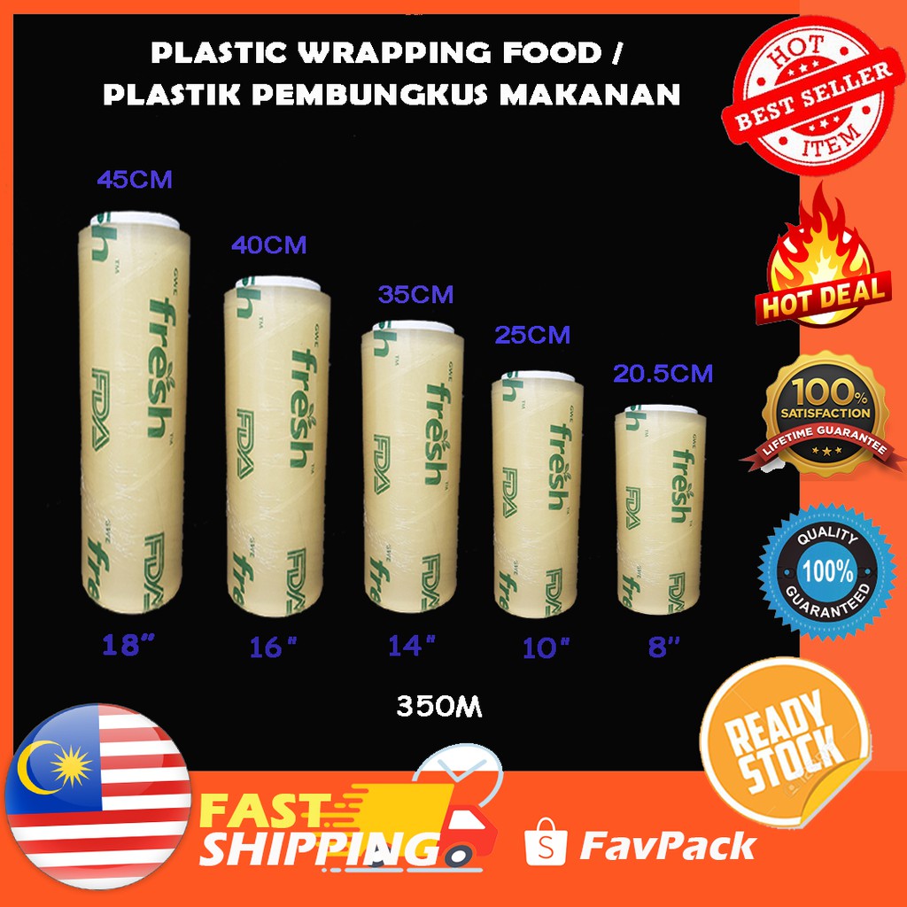 8''/ 10''/ 12"/14''/ 16''/ 18'' PVC Food Wrap 350M /Clear Food Wrap ...