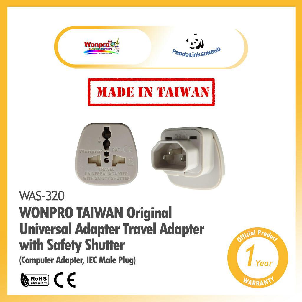 WONPRO WAS-320 Taiwan Original Universal Adapter Travel Adapter with ...
