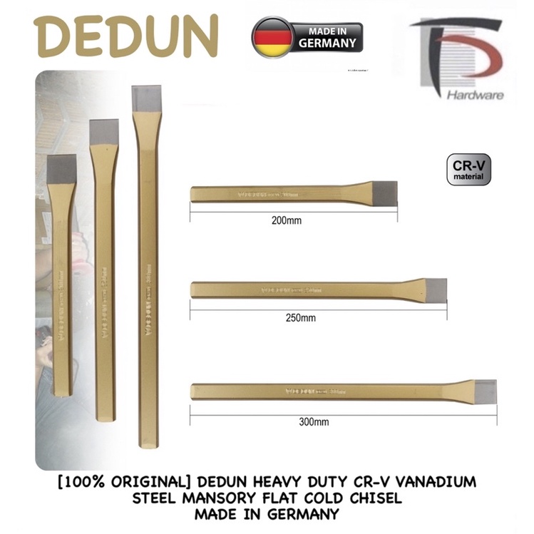 [100% ORIGINAL] DEDUN HEAVY DUTY CR-V VANADIUM STEEL MANSORY FLAT COLD ...