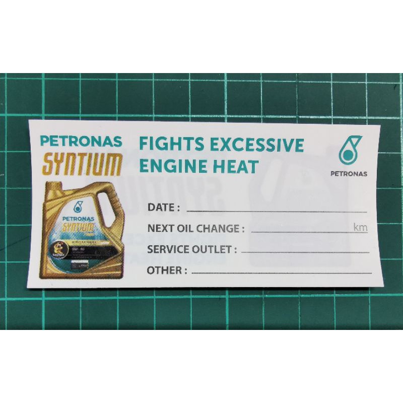 Mileage Sticker / Service Sticker (Petronas) 1 set (2pcs) | Shopee Malaysia