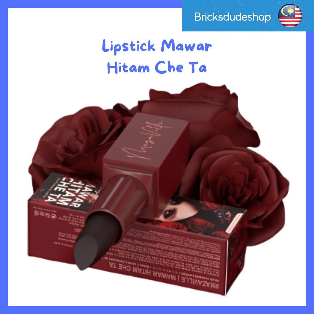 Lipstik Mawar Hitam Che Ta Lipstick Black Rose Cheta Gincu Merah Sah ...