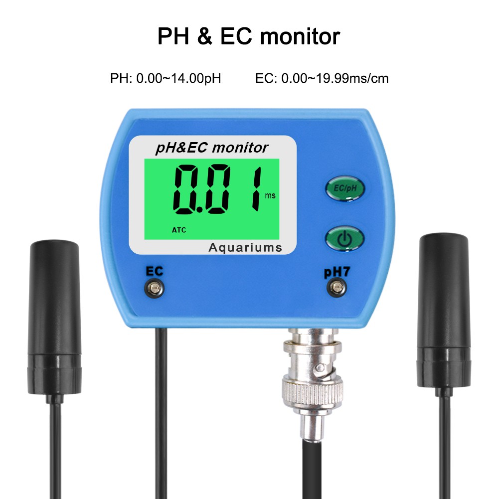 2 in 1 pH Meter EC Meter Water Quality Monitor Online pH / EC Meter ...