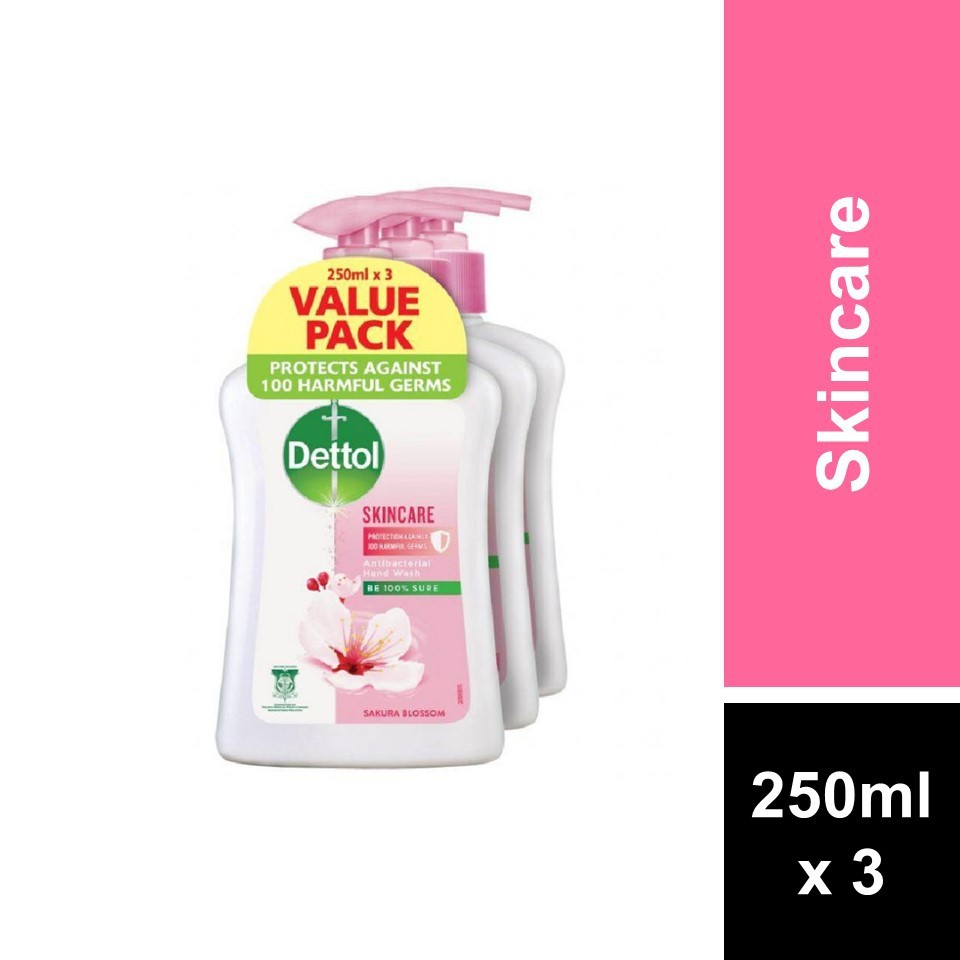 Dettol Hand Wash Skincare 250ml x 3s | Shopee Malaysia