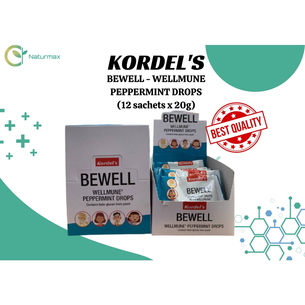 [READY STOCK] Kordel's BEWELL - Wellmune Peppermint Drops (12 sachets x ...