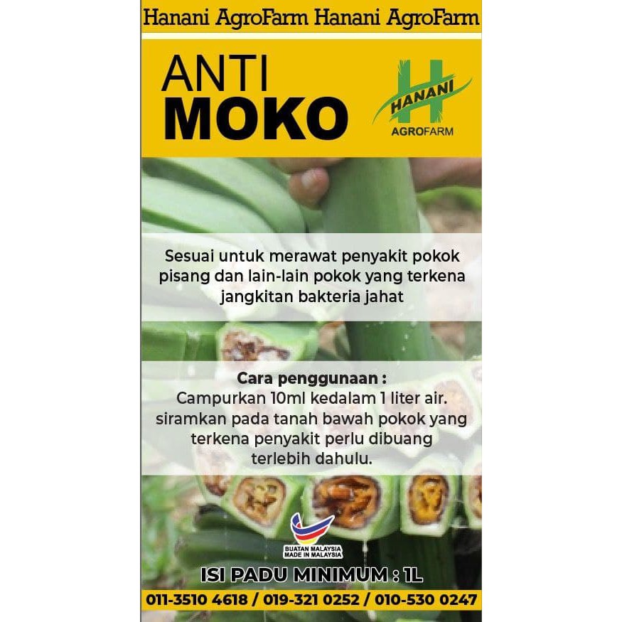 Anti Moko Pisang Hanani Agro Farm ( Antibakteria) Untuk Pokok dan Buah | Shopee Malaysia