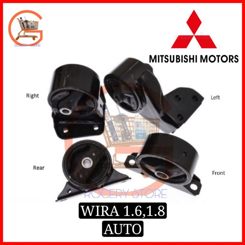 Wira 1.6 1.8 AUTO Engine Mounting Kit Set Proton Mitsubishi | Shopee ...