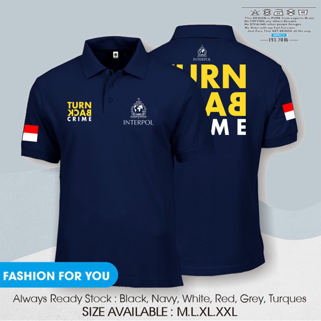 Best Selling!! POLO Shirt POLO Shirt Police INTERPOL TURN BACK CRIME ...