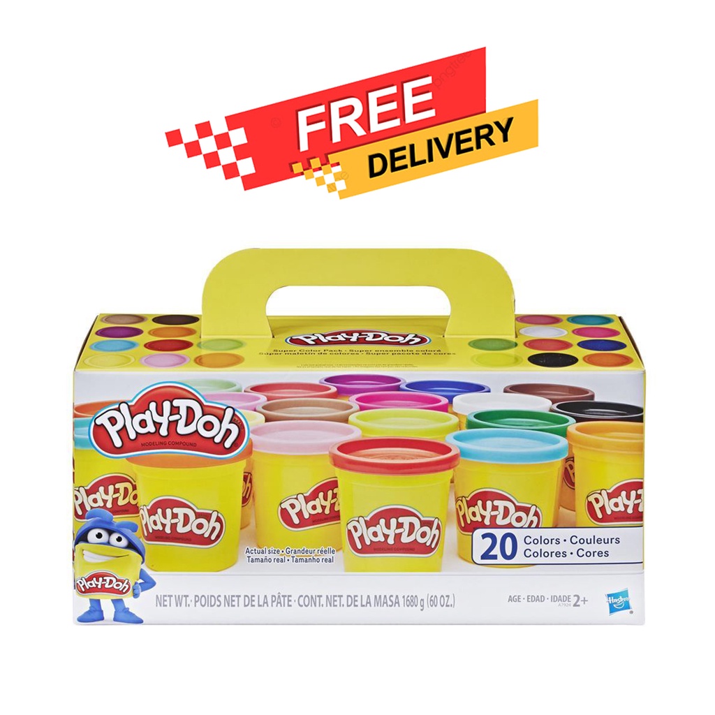 Original Play-Doh Super Colour Pack of 20 Cans | Shopee Malaysia