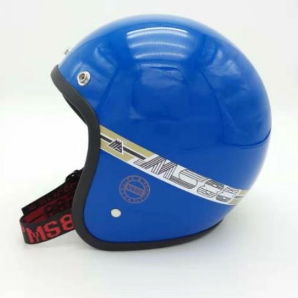 MS88 Helmet Red / White / Black / Blue (Tali Tulisan Merah) SIZE 57 NEW ...