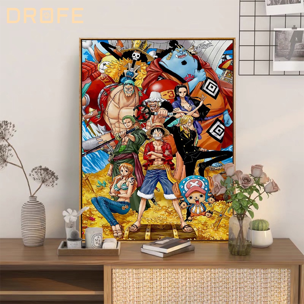 DROFE Paint By Number DIY One Piece Anime Home Decoration Gift (40 x ...
