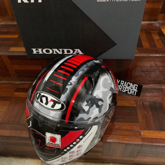 KYT HELMET HONDA KYT HELMET HONDA LIMITED ORIGINAL HONDA#CAMOUFLAGE RED ...