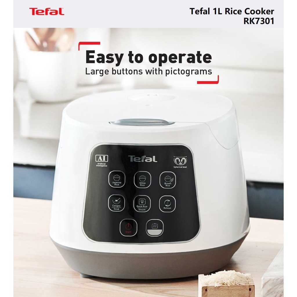 Tefal 1L Easy Compact Rice Cooker RK7301 | Shopee Malaysia