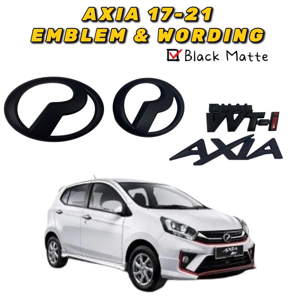 PERODUA AXIA 2017 2018 2019 2020 2021 2022 EMBLEM FRONT & REAR ...