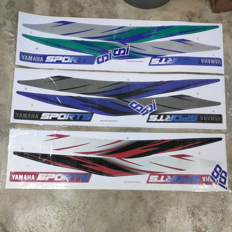 Stiker sticker body stripe cover set (3) yamaha sport y100 | Shopee Malaysia