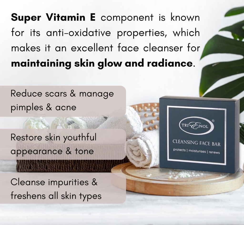 COCOLAB Trienol Cleansing Face Bar 60gm [Moisturizing Cleanser, Pure ...