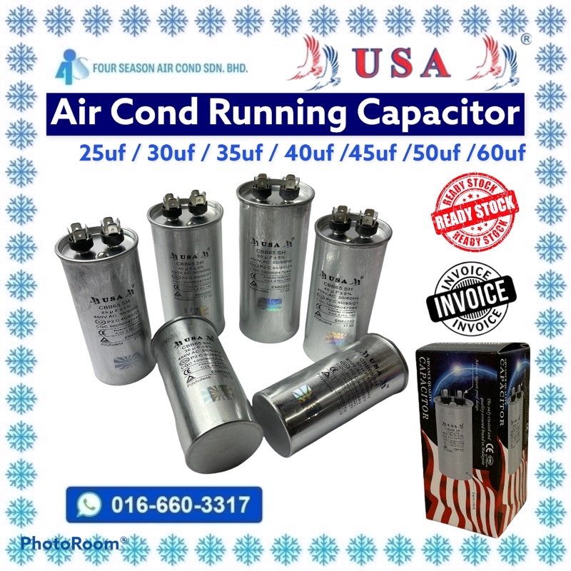 USA Air Cond Capacitor Compressor ( 25uf / 30uf / 35uf / 40uf / 45uf ...