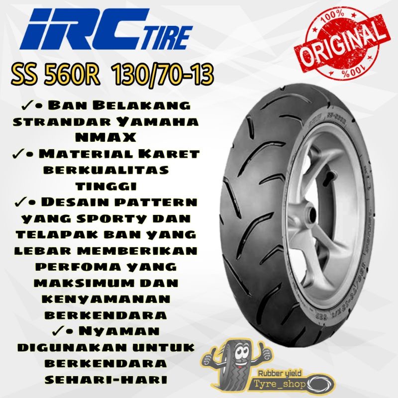 Irc SS530R 130/70-13 Tubeles Outer Tires For Yamaha Nmax And ADV ...