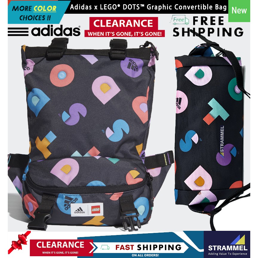 [100% Authentic] Adidas x LEGO® GN5506 DOTS™ Graphic Convertible Bag ...