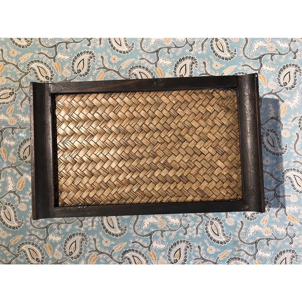 Dulang Hantaran Anyaman Mengkuang Dulang Raya Wooden Tray for Display ...