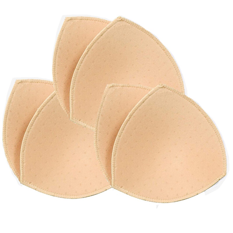 3 Pairs (6 Pieces) Removable Bra Triangle Pads Women's Comfy Sports ...