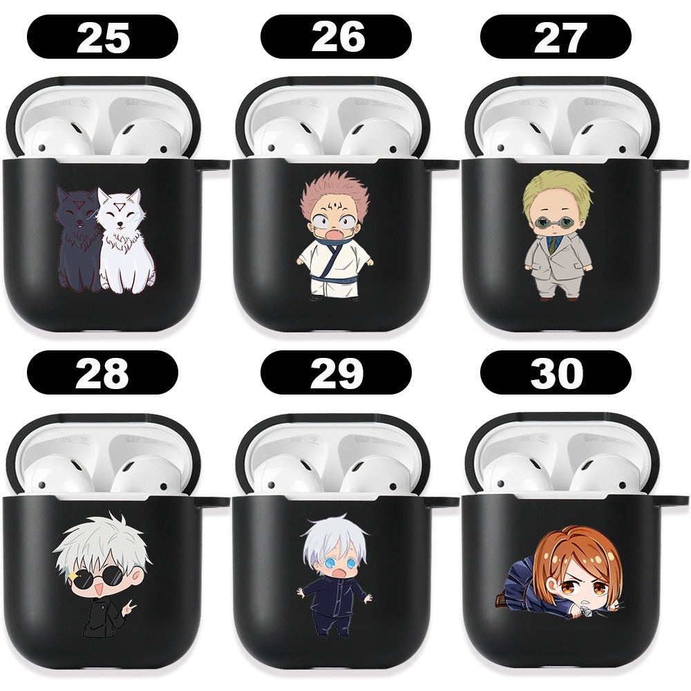 Cute Jujutsu Kaisen Figure Black Silicone Case for Airpods Pro 3 2 1 ...