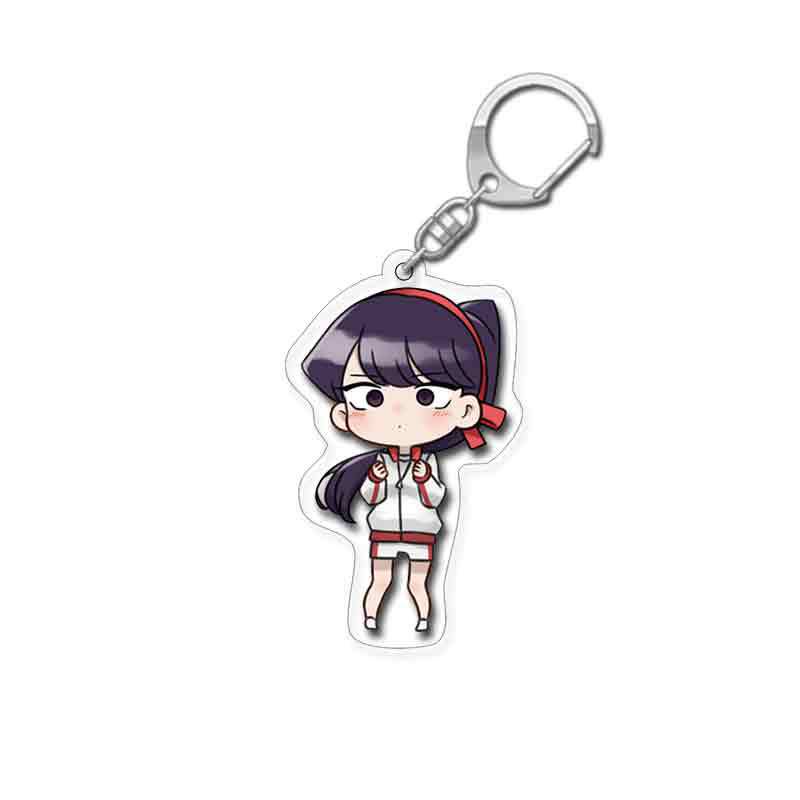 Cute Komi Can't Communicate Keychain Anime Keyring Cute Bag Pendant ...