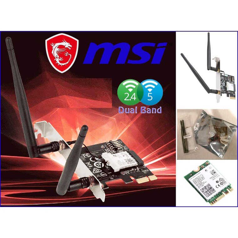 No Antenna MSI MS-B905C Dual Band 2.4g 5g 867Mbps PCIe Network Adapter ...