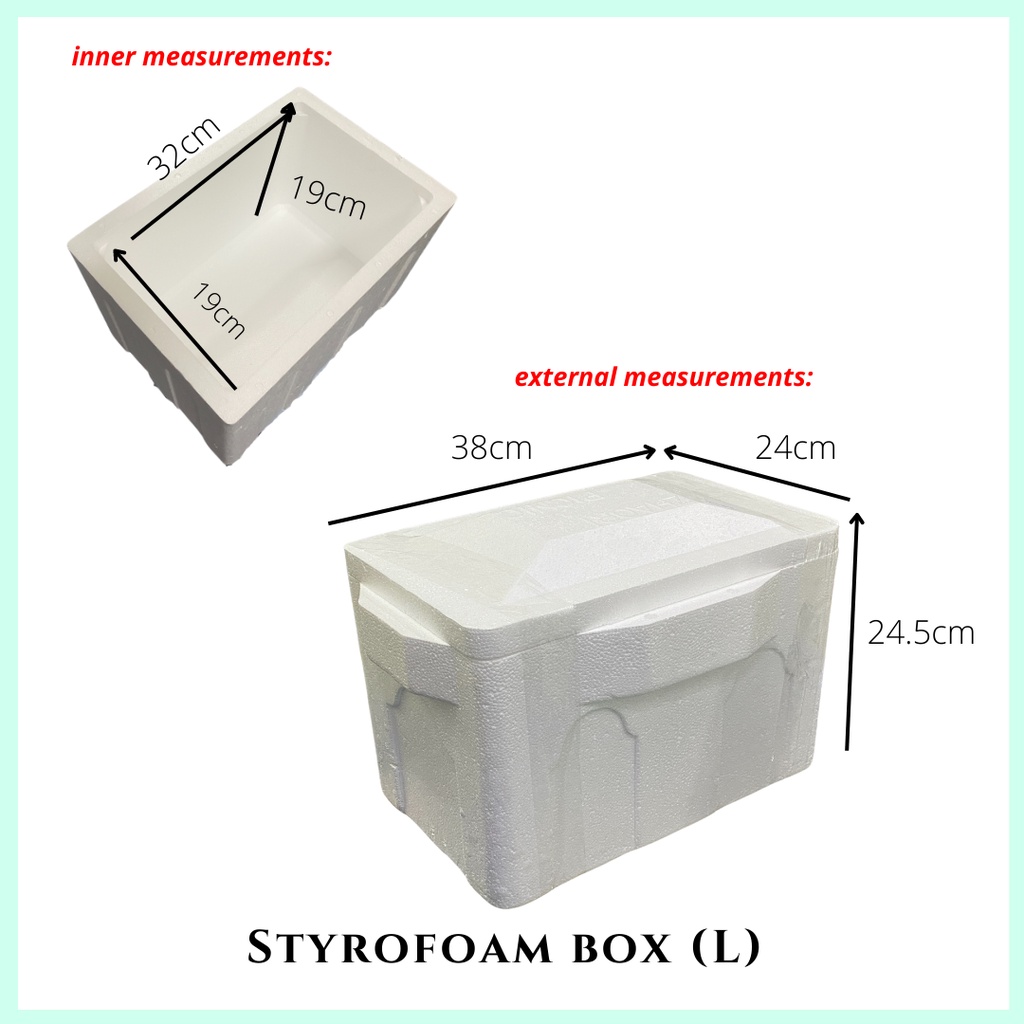 Styrofoam Box Only/ Styrofoam Box/ Ice Box/ Small Styrofoam Box/ Large Styrofoam Box | Shopee ...