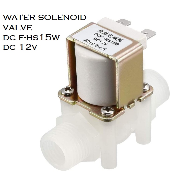 12V DC F-HS15W NC Normally Closed Water Solenoid Valve 1/2 In Inch ...