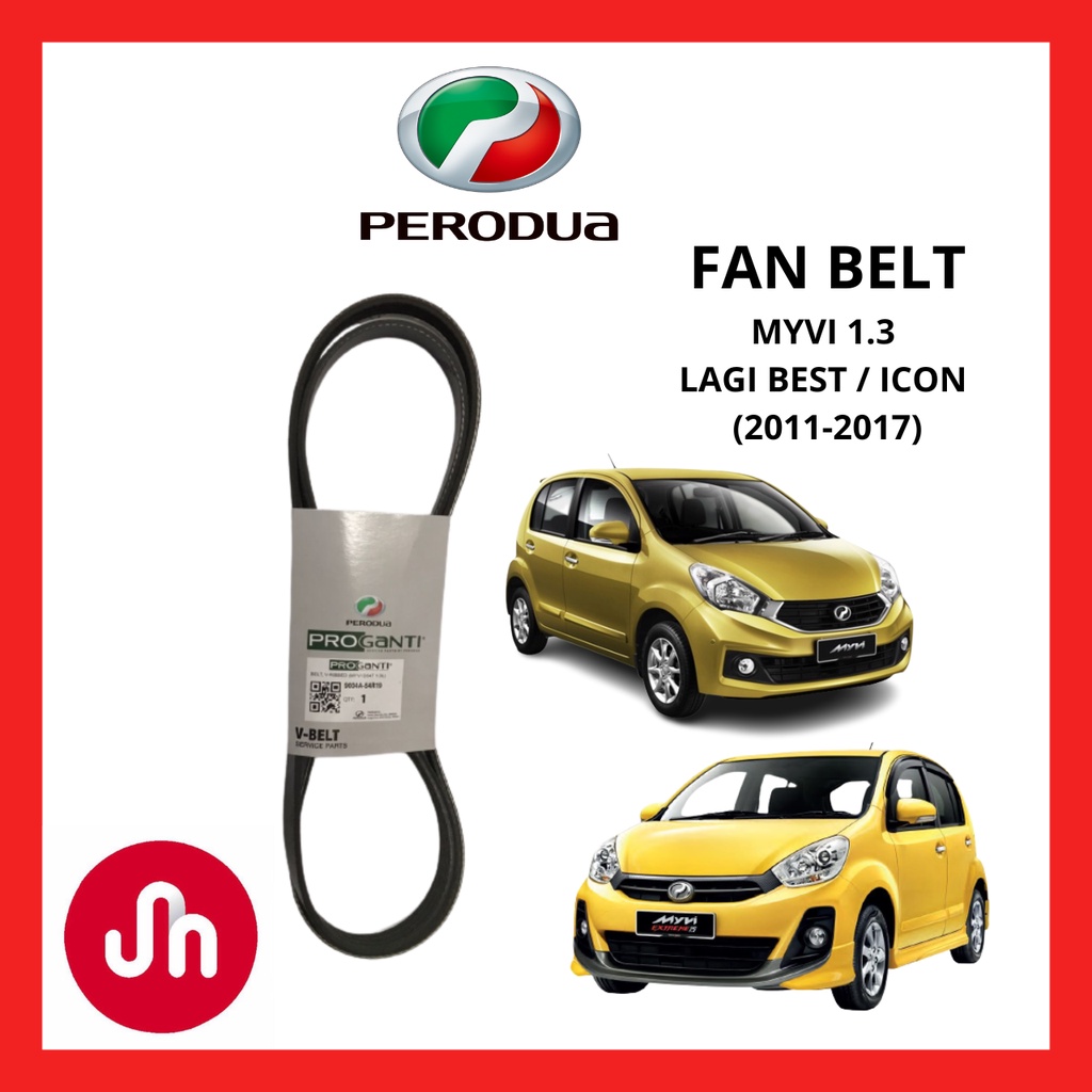 ORIGINAL PERODUA MYVI LAGI BEST 1.3 (2011-2017)FAN BELT V-BELT PRO ...