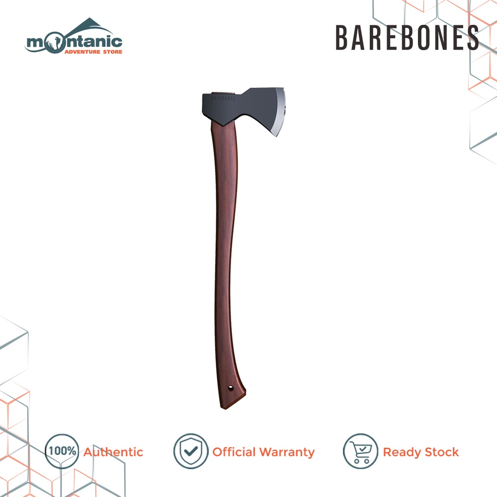 Barebones Felling Axe- Hickory Handle/Supplied with polyester sheath/Lightweight 1055 carbon ...