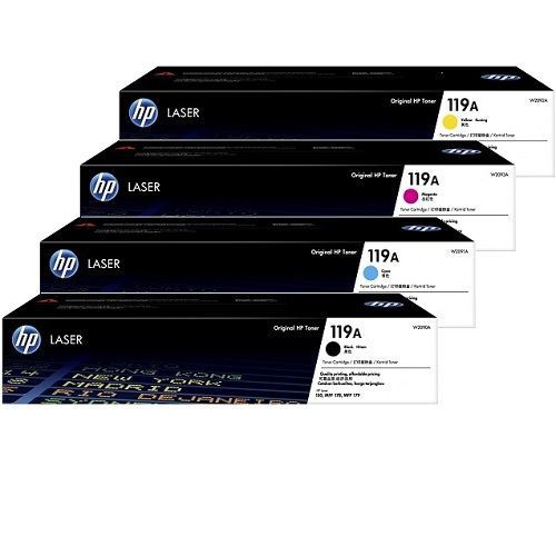Hp Cartridge 119A (Genuine) W2090A (Black) W2091A (Cyan) W2092A (Yellow ...