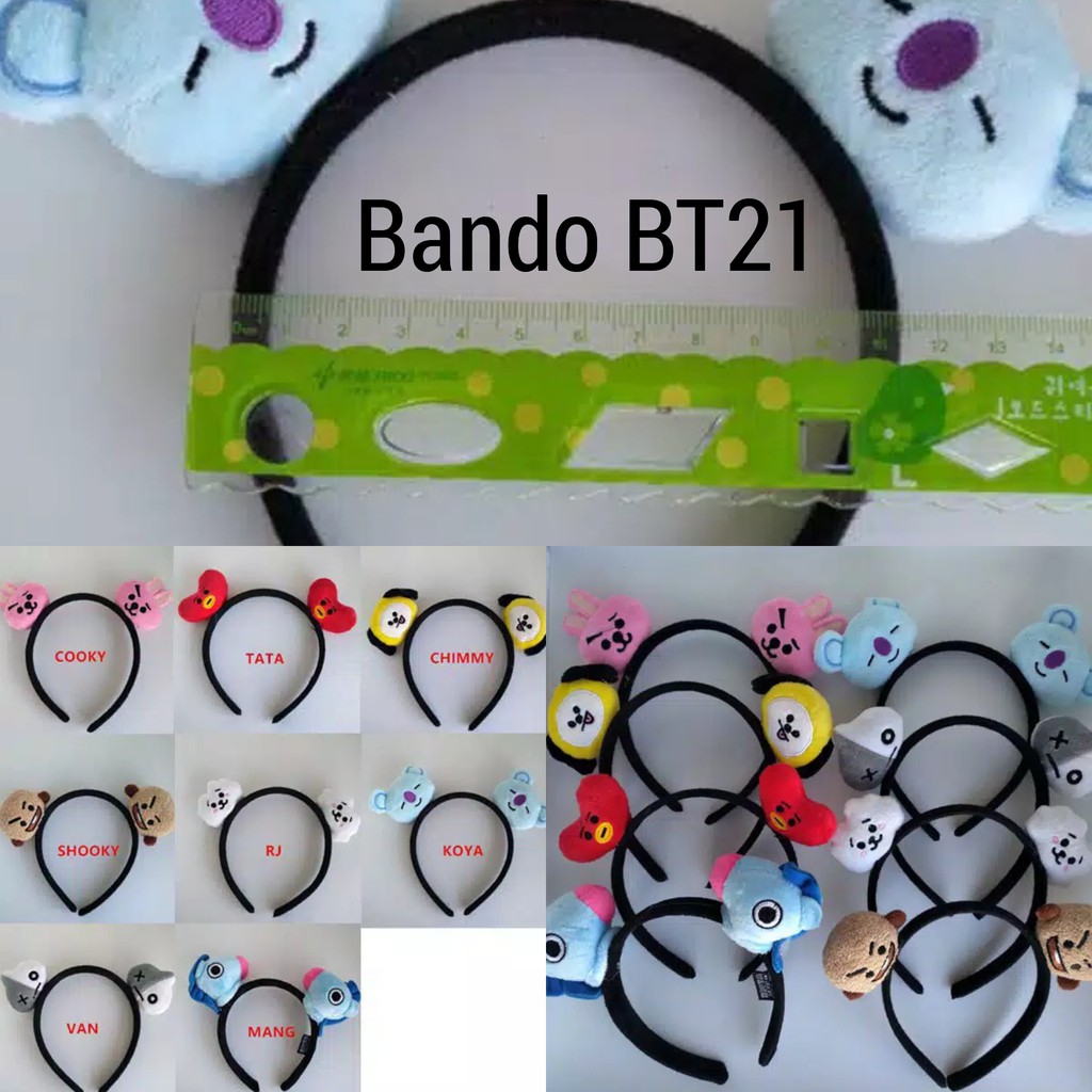 Headband BT21 BTS Character TATA KOYA CHIMMY RJ MANG COOKY SHOOKY ...