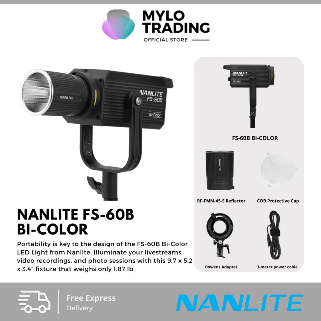 Nanlite FS-60B Bi-Color Studio Spotlight LED Light | Shopee Malaysia