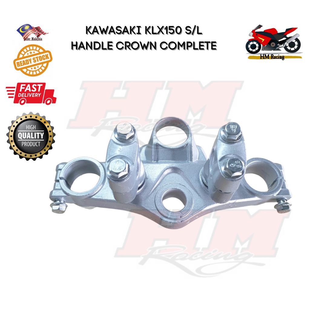 KAWASAKI KLX150 S / L - HANDLE CROWN COMPLETE // TAPAK HANDLE BRACKET ...