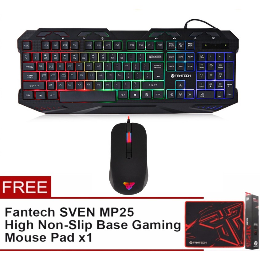 Combo Fantech K10 Backlit Pro Gaming Keyboard+Fantech Rhasta G10 Wired ...