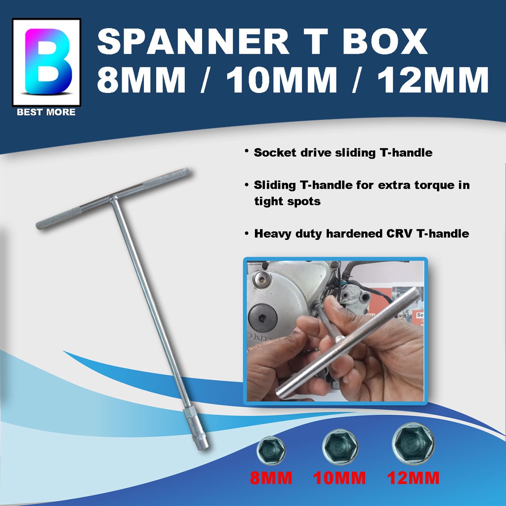 Spanner T Box 8mm / 10mm / 12mm | Shopee Malaysia