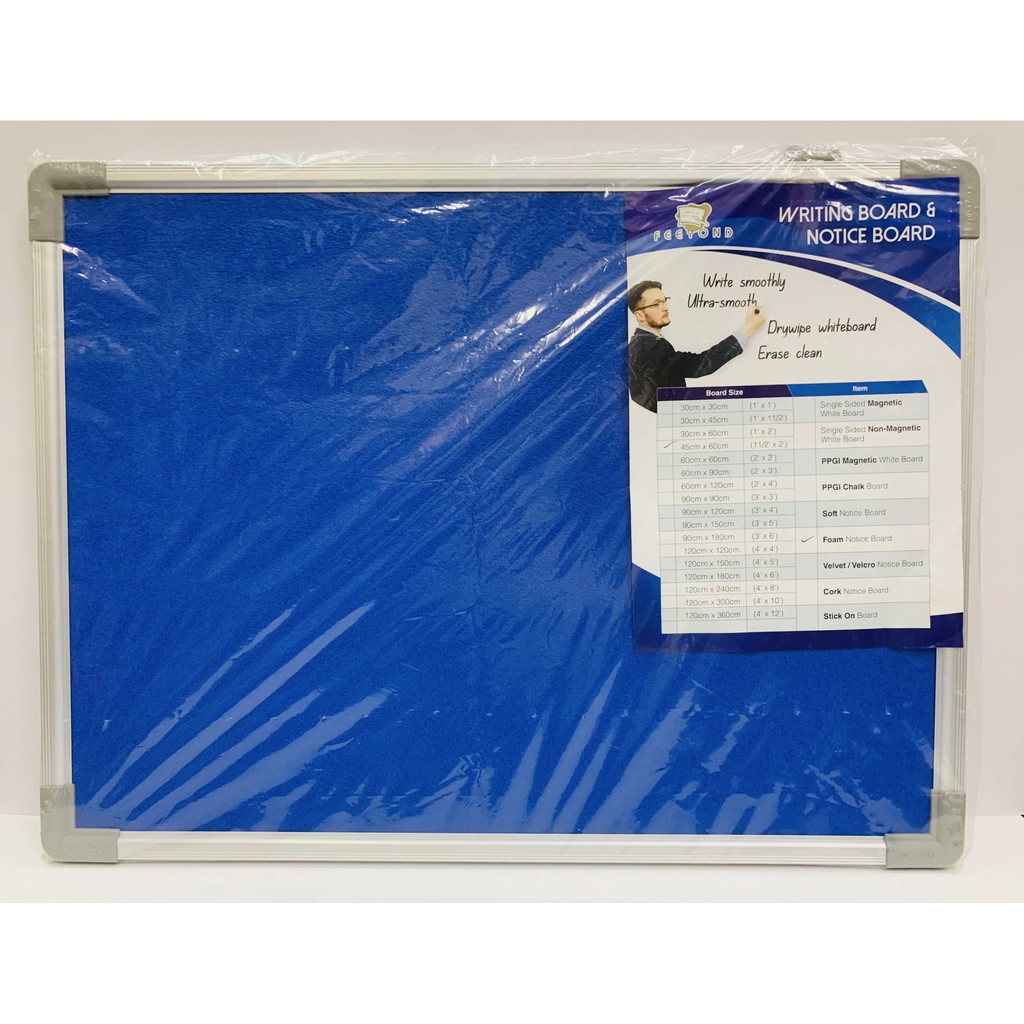 *HIGH QUALITY* BLUE FOAM NOTICE BOARD 45CM X 60XM (1.5FTX2FT) | Shopee ...