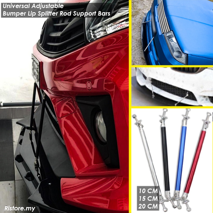 Universal Adjustable Front Rear Bumper Lip Splitter Rod 10cm 15cm 20cm ...
