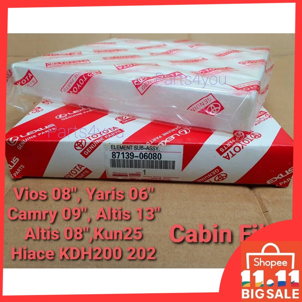 CABIN AIR COND FILTER TY VIOS 08"-19", ALTIS WISH CAMRY ACV40 ESTIMA ...