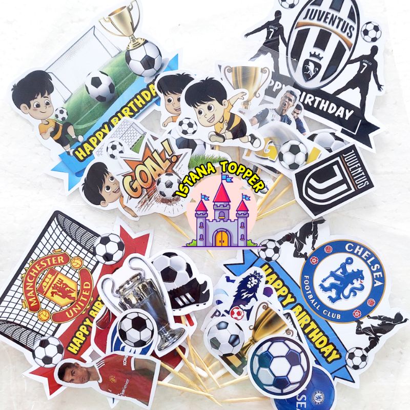 Standard Football Theme Birthday Cake Topper Series 2, Juventus, MU ...