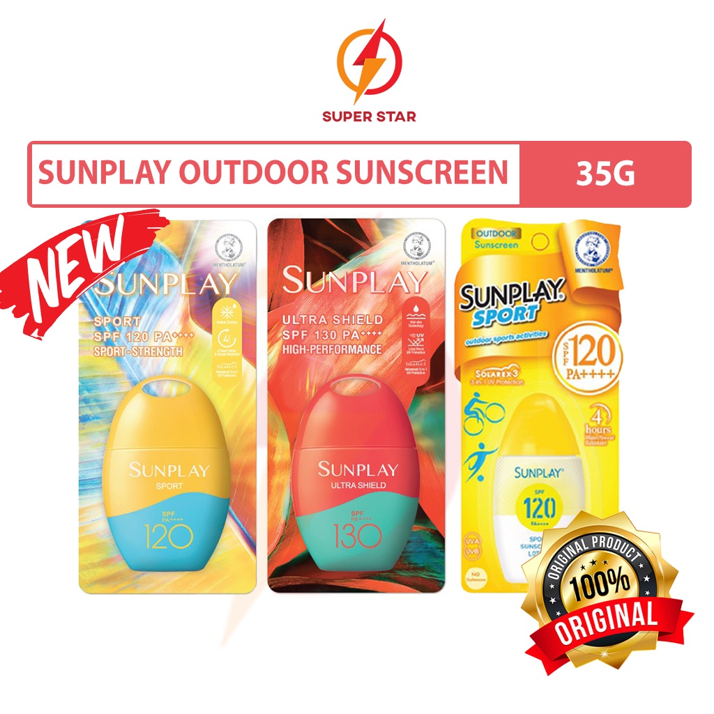 Sunplay Outdoor Sunscreen (Ultra Shield SPF130/ Sunplay Sport SPF120 ...