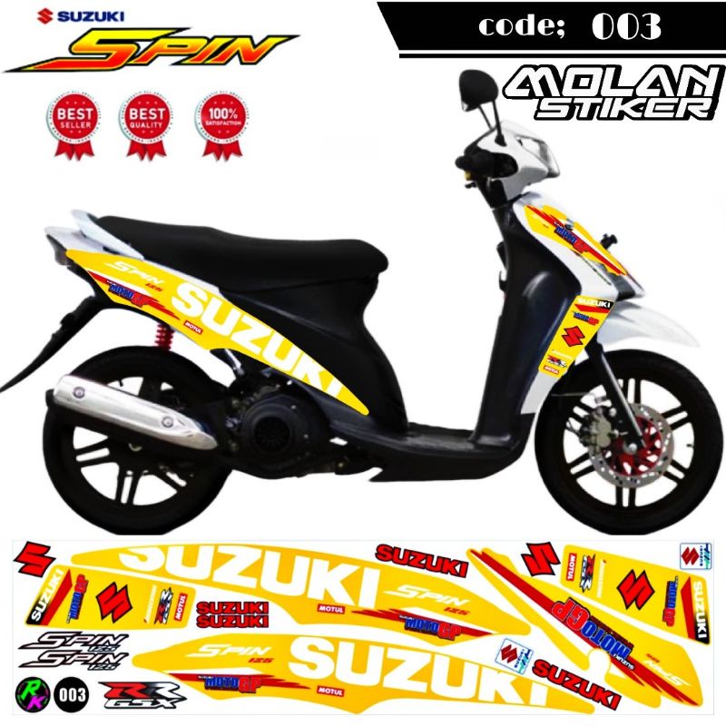 Decal Sticker Striping Variation Suzuki SPIN 125 | Spin 125 R | Spin ...