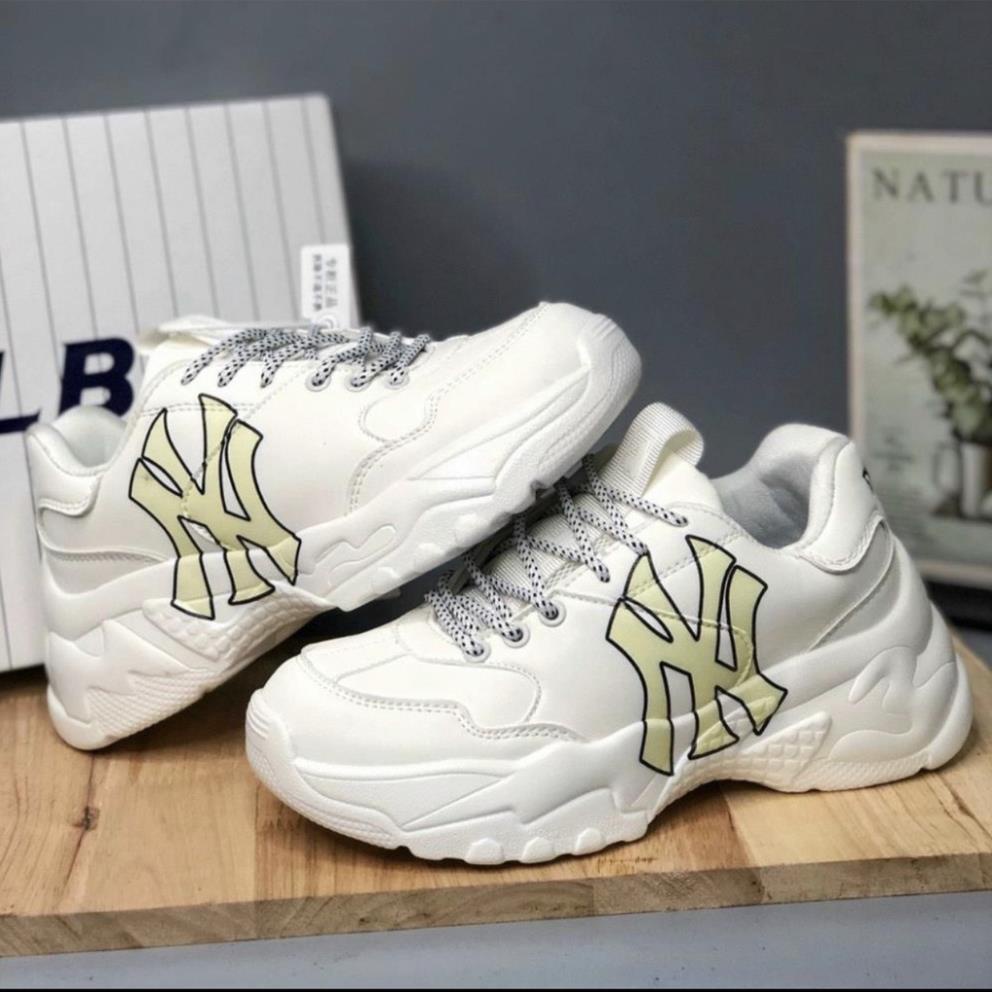 Mlb ny Sneakers With Yellow Letter Pattern And Height-Increasing ...