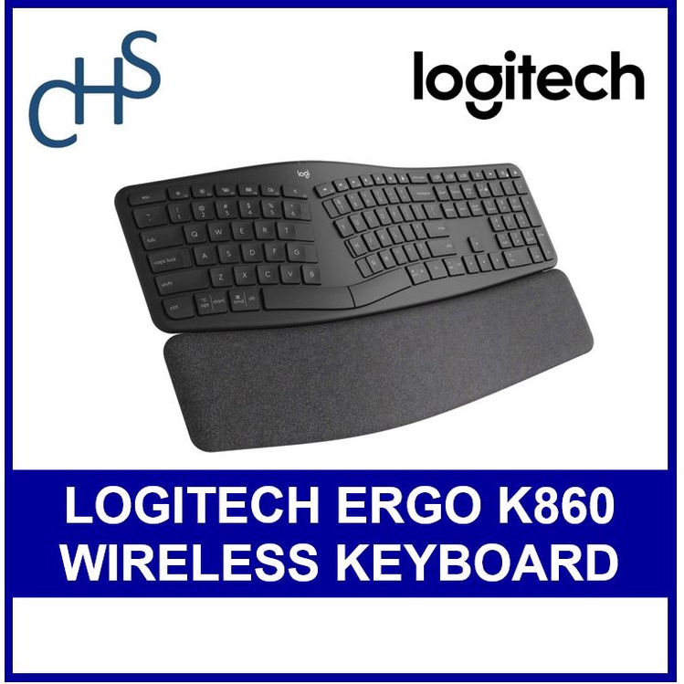 Logitech Ergo K860 Wireless Ergonomic Keyboard with Wrist Rest - 1 year ...