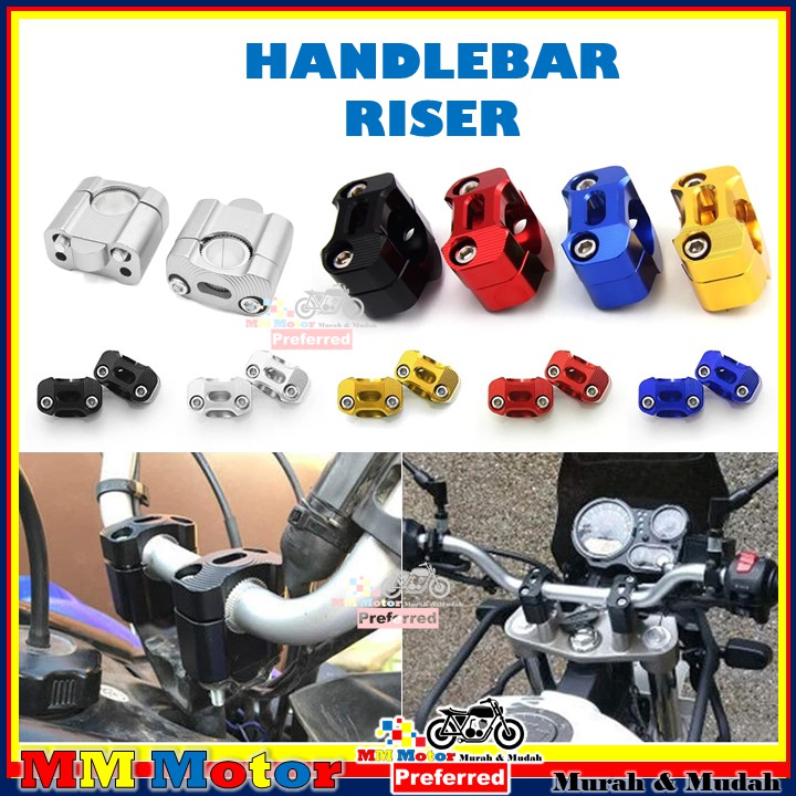 UNIVERSAL MOTORCYCLE HANDLEBAR MOUNT CLAMP RAISER MOTOCROSS DIRT BIKE ...
