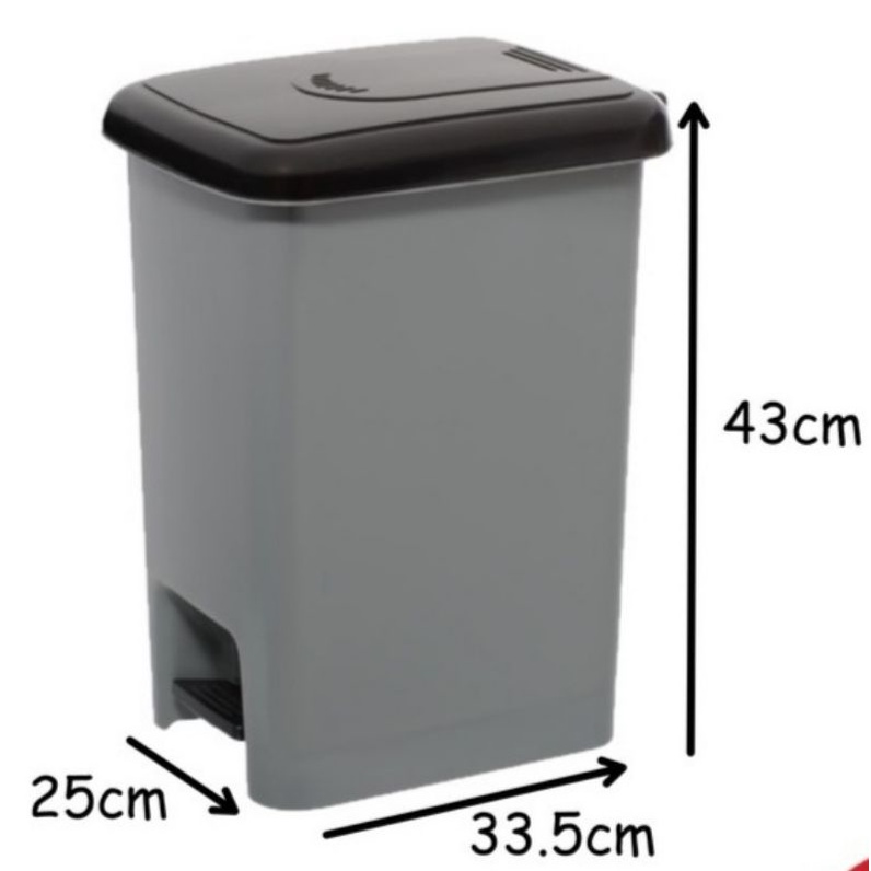 Century Step Dustbin With Inner Bin 16L / Tong Sampah 1028C | Shopee ...